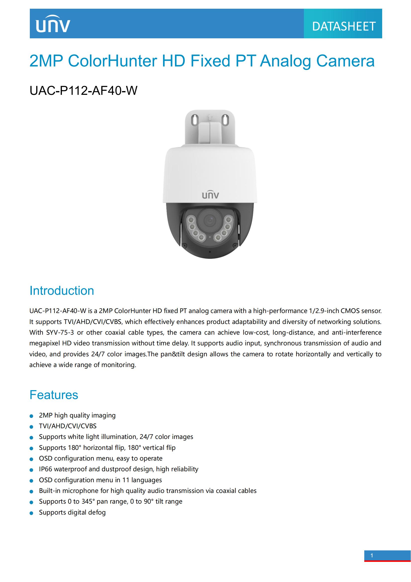 UAC-P112-AF40-W – Ronisys