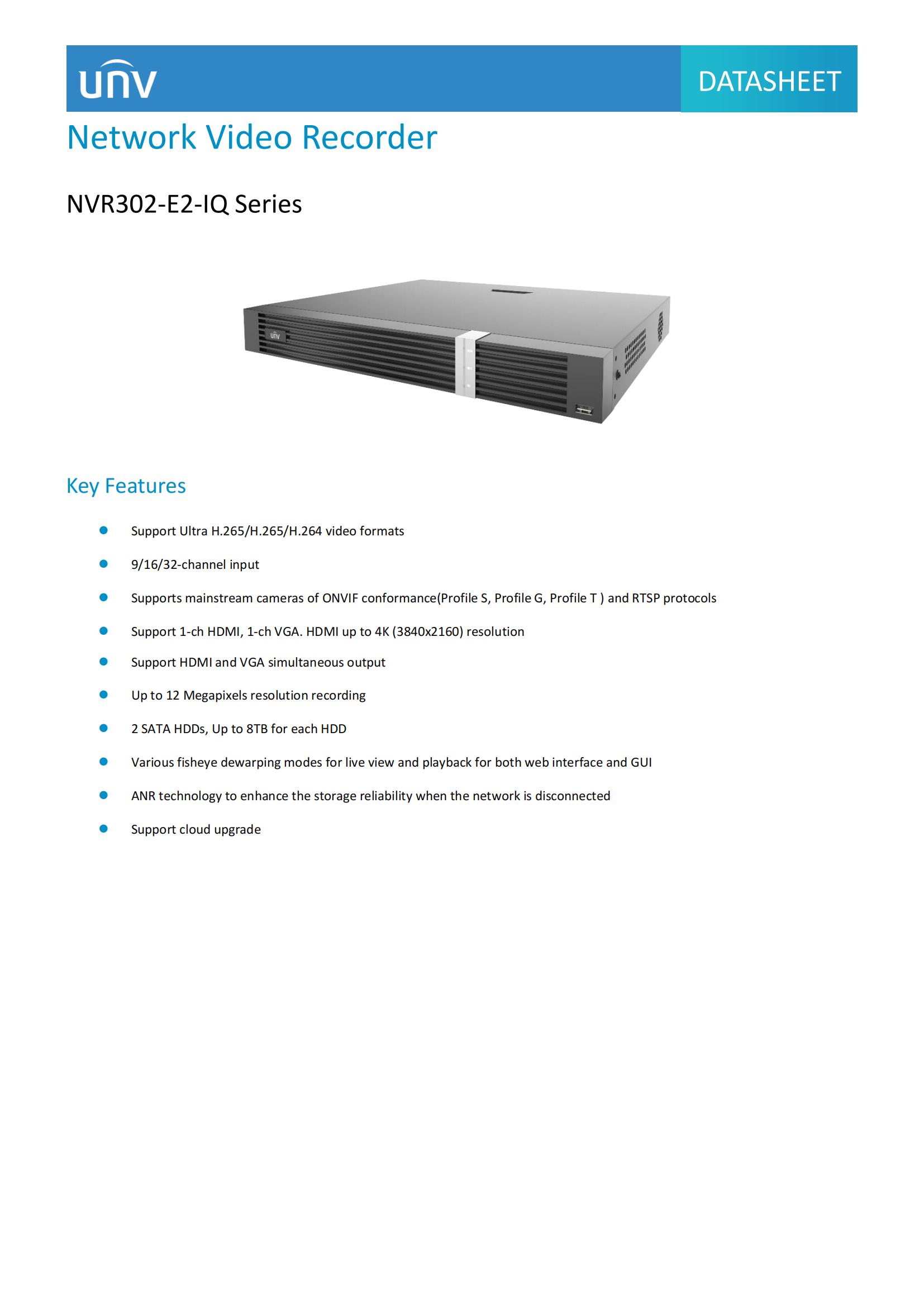 NVR302-E2-IQ Series – Ronisys